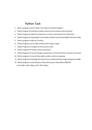 Task python | PDF