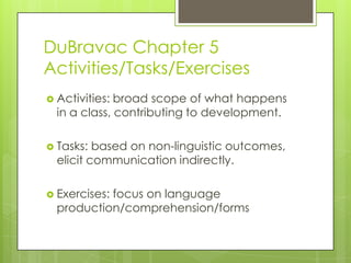 Activities tasks and exercises in CALL | PPTX