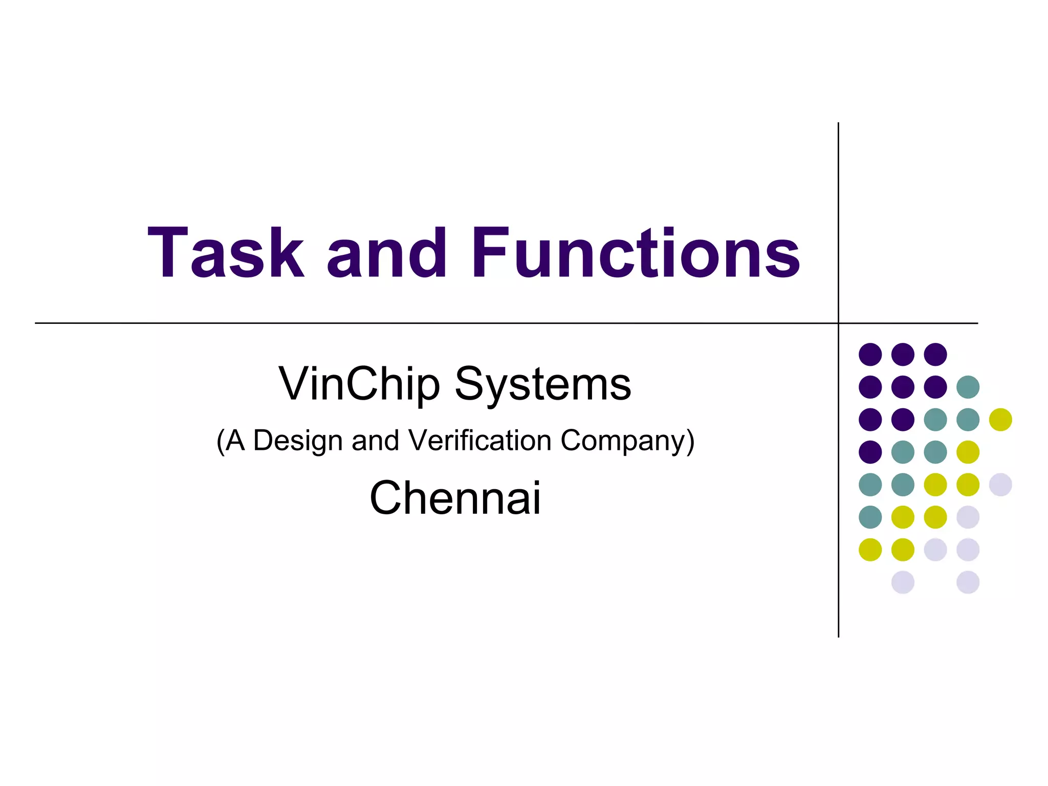 Verilog Tasks And Functions Ppt Programming Languages Computing 8069