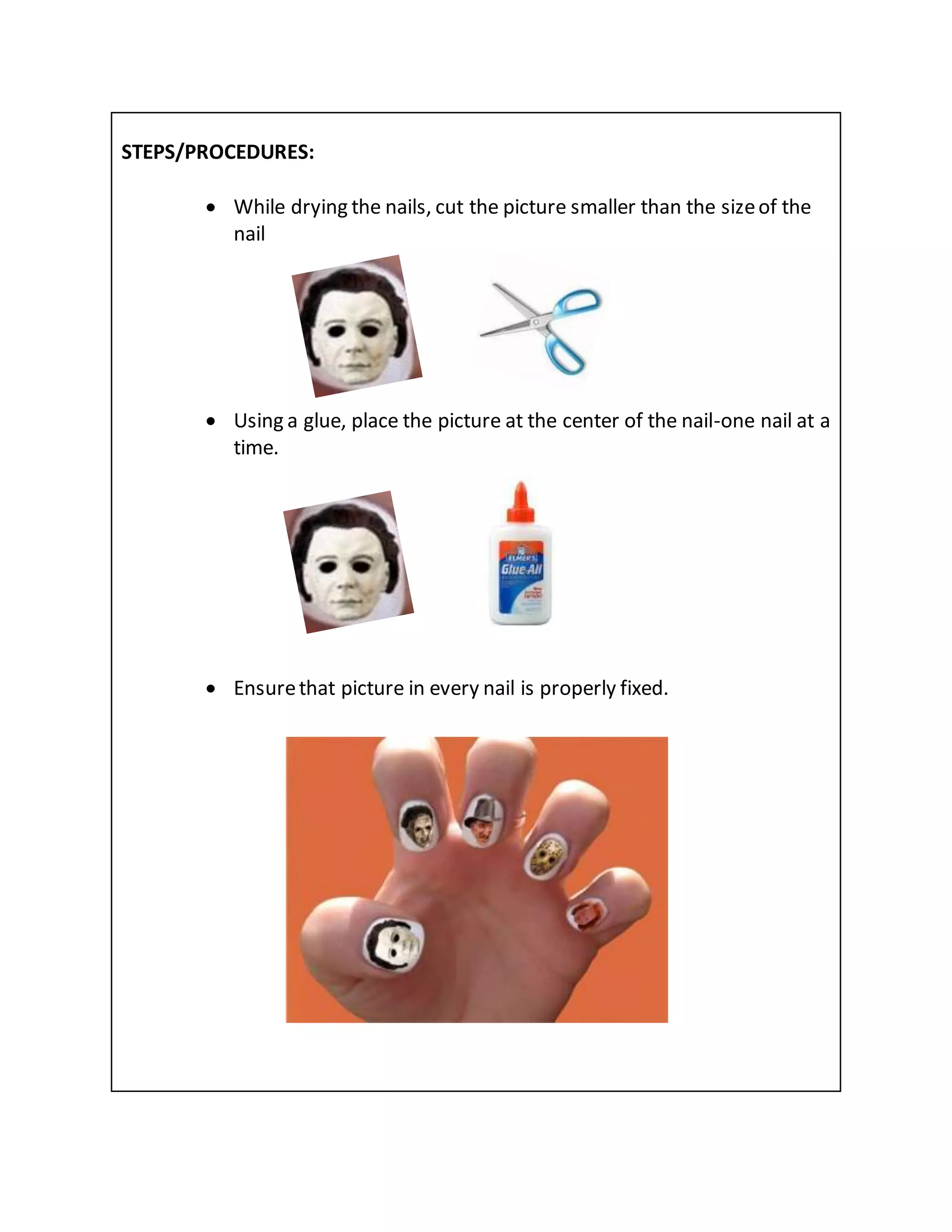 Task Sheets in Nail Art | DOCX