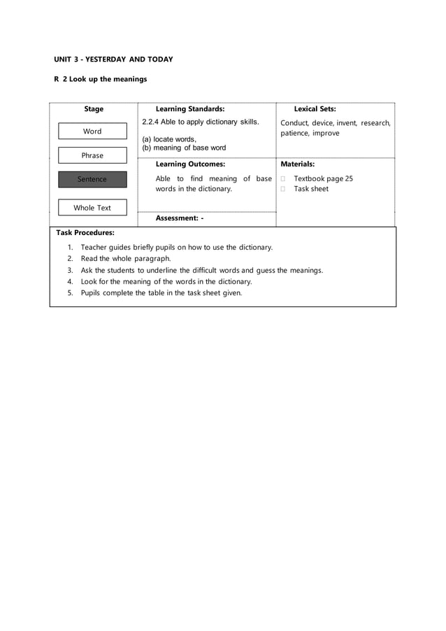 Tasksheet year 4 | DOCX | Homework and Study | Education