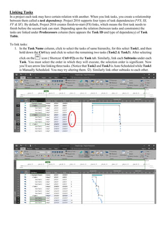 Tasks manual automatic_linking_summary_progress_microsoft_project_2016 ...