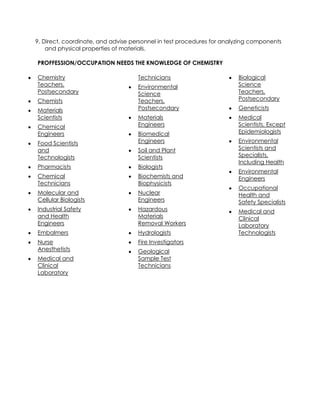 Tasks of a chemist | DOCX
