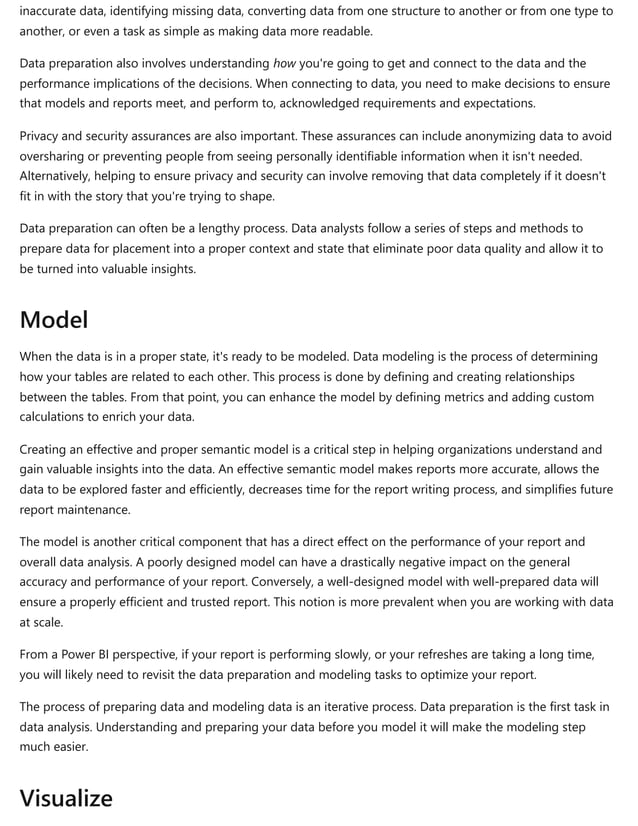 Tasks of a data analyst Microsoft Learning Path - PL 300 .pdf ...