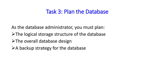 Tasks of database administrator | PPT