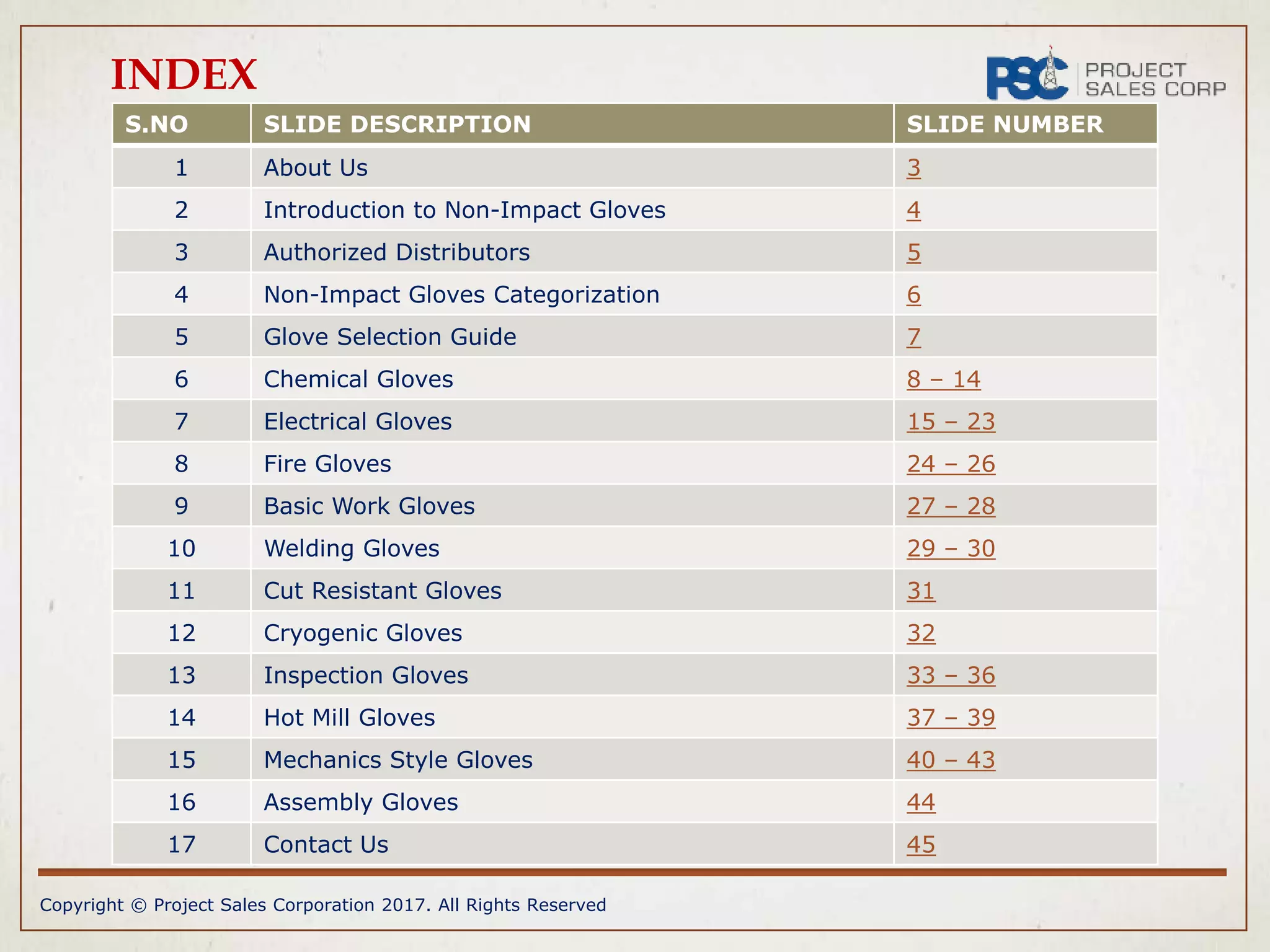 Task Specific Work Gloves Guidebook 2017 | PPT
