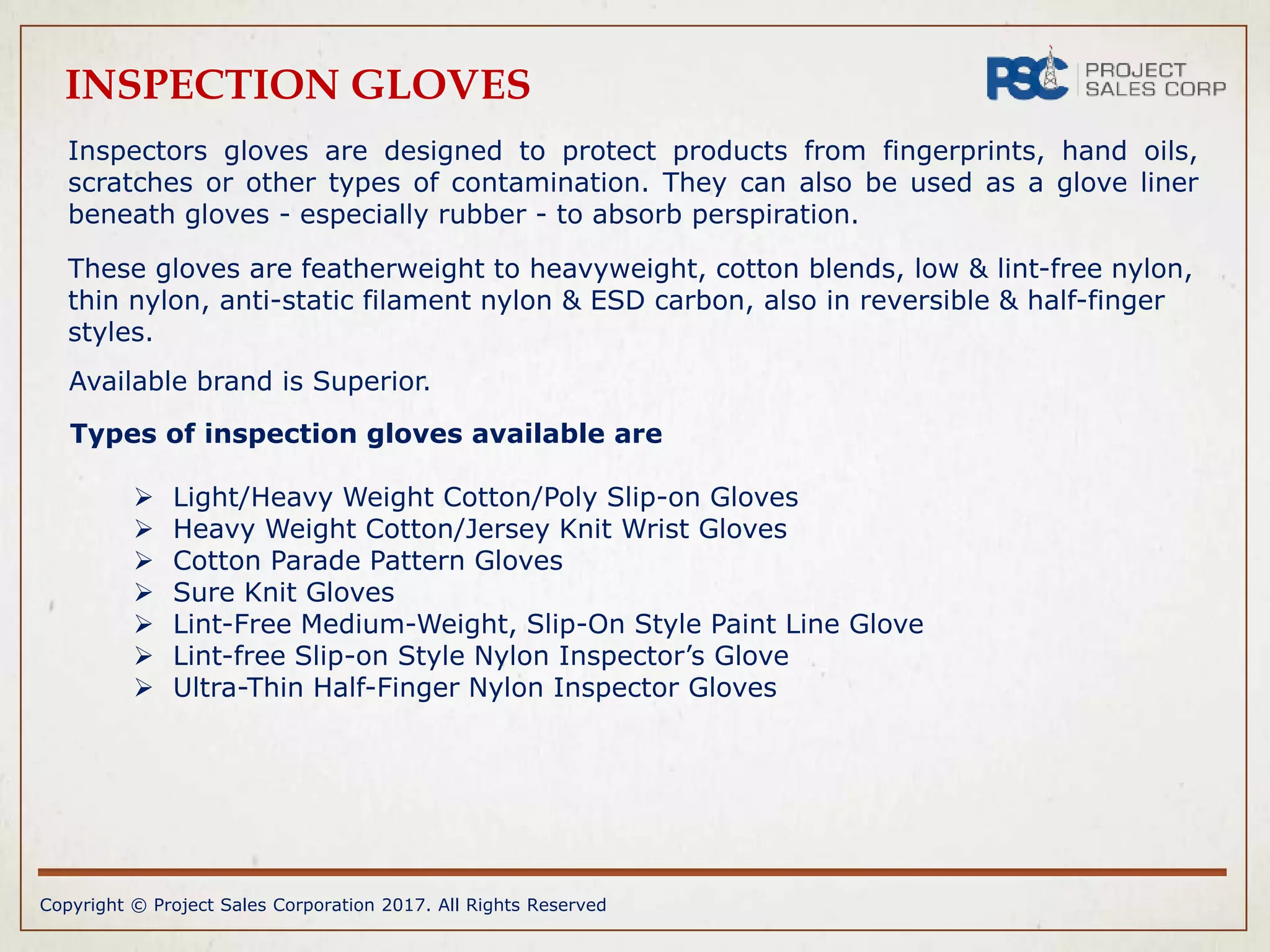 Task Specific Work Gloves Guidebook 2017 | PPT