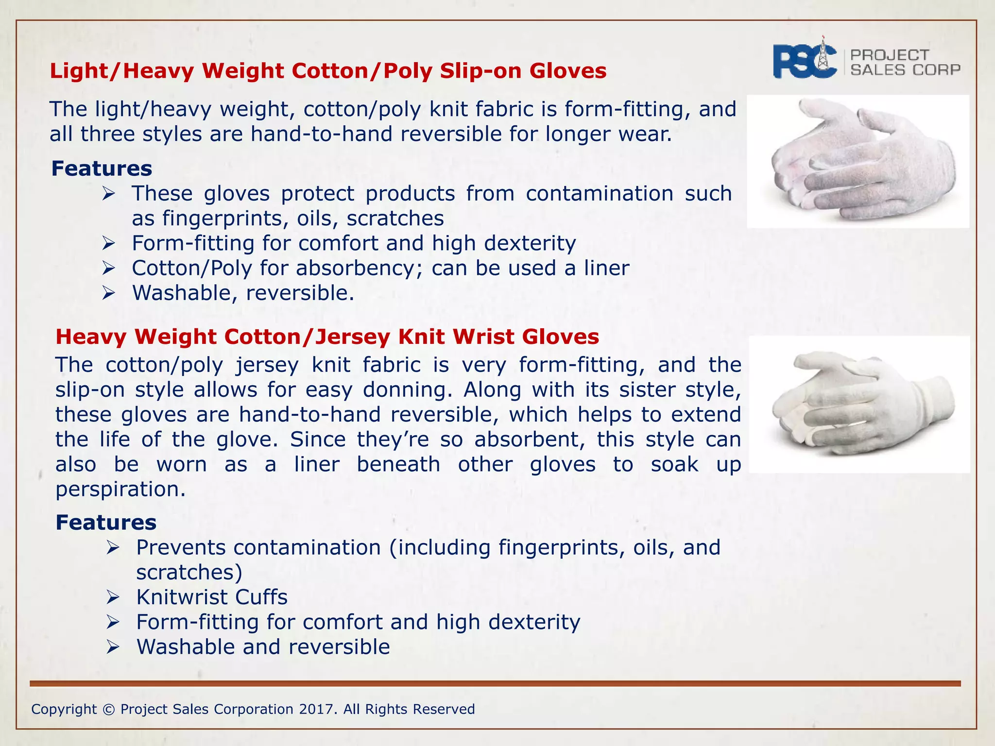 Task Specific Work Gloves Guidebook 2017 | PPT