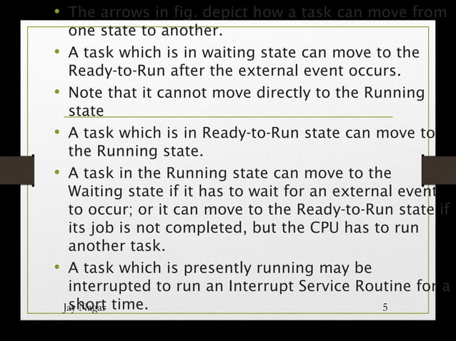 Task state | PPT | Operating Systems | Computer Software and Applications