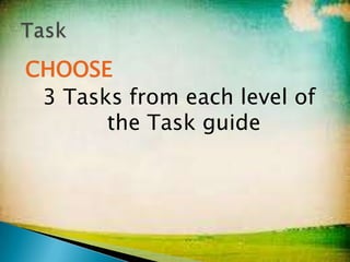 Task tac toe directions | PDF