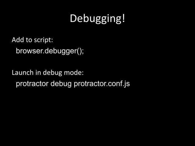 Angular Ui Testing With Protractor Pptx Web Development Internet