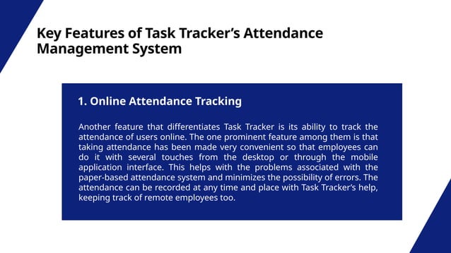 Task Tracker: Simplify Attendance Management System | PPTX