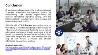 Task Tracker: Simplify Attendance Management System | PPTX