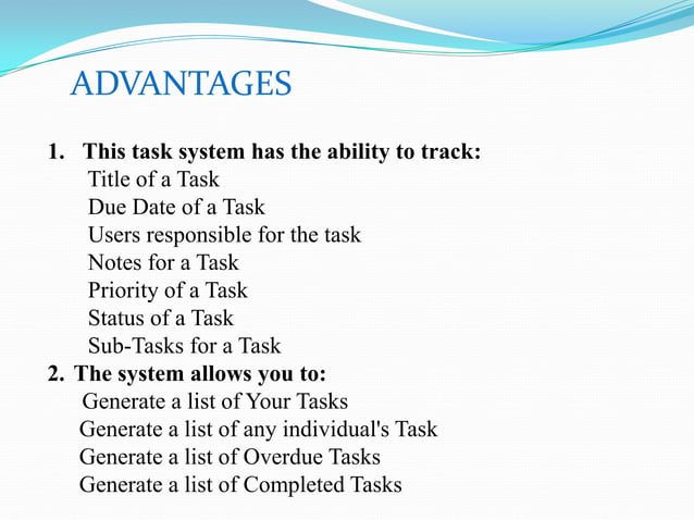 Task tracking system | PPT