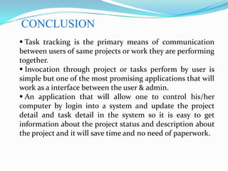 Task tracking system | PPT