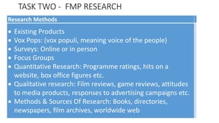 Task two - fmp research intro | PPT
