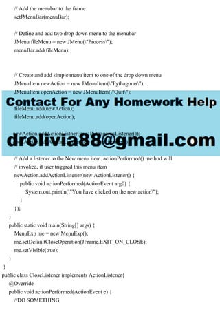 Task Write a Java program to implement a simple graphics editor tha.pdf