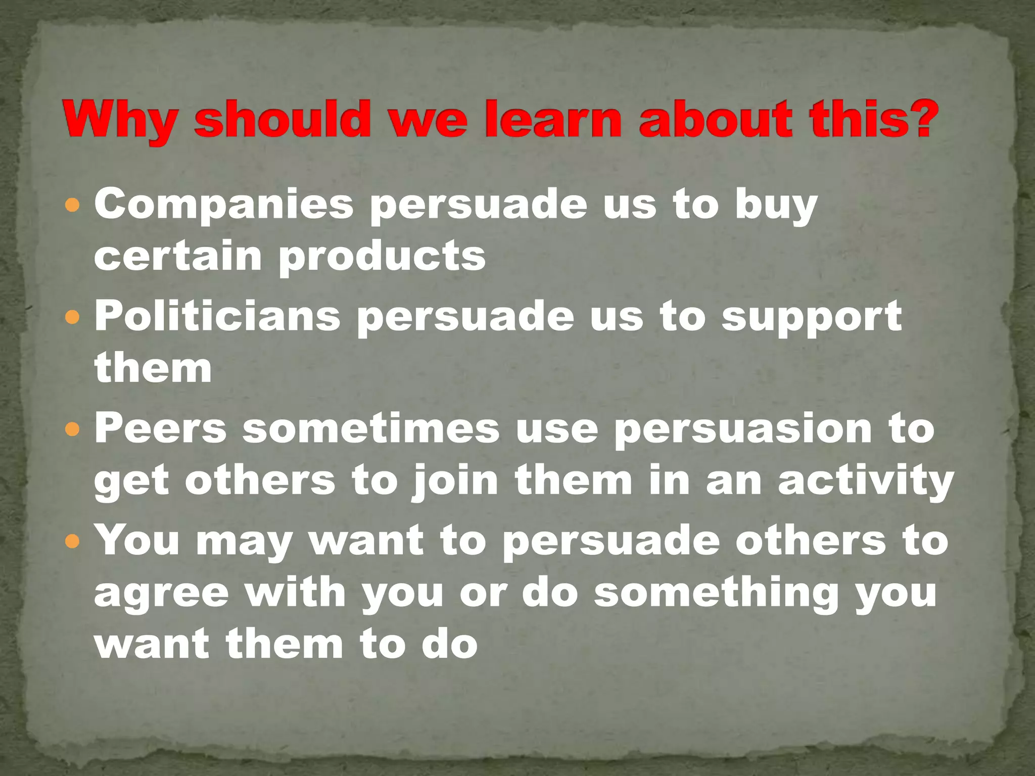 Persuasive Writing | PPTX