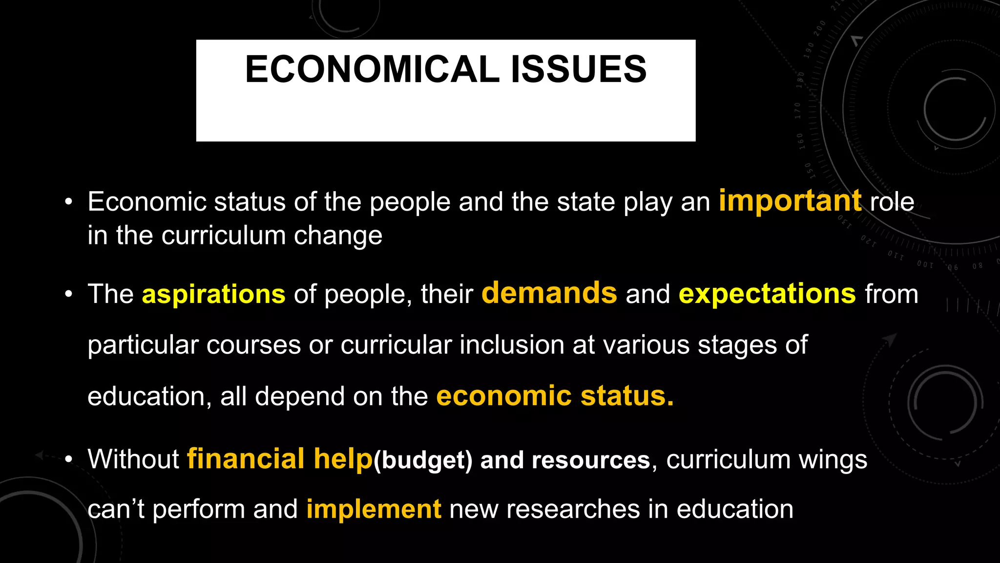 various issues in the process of curriculum development and change | PPTX
