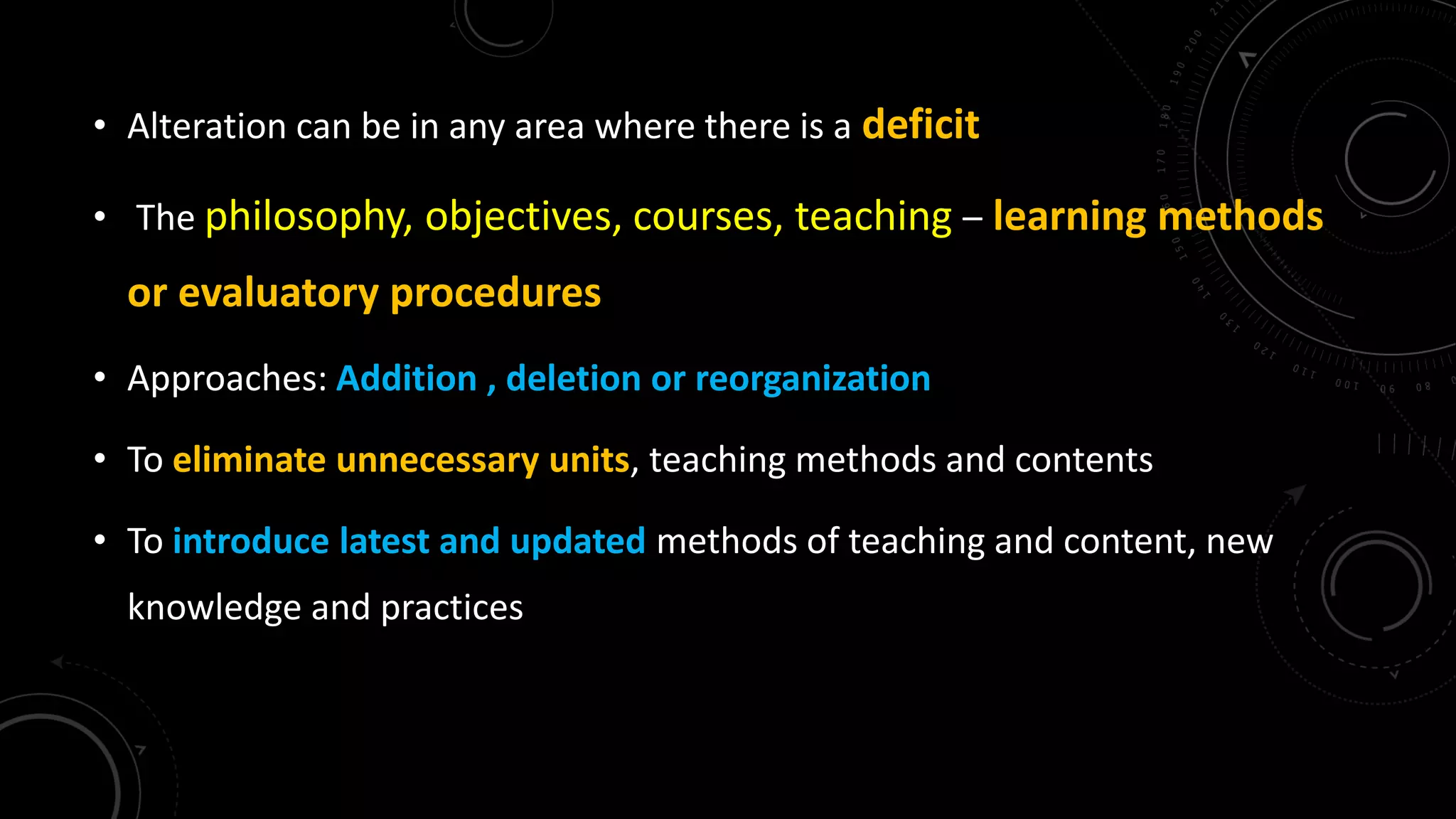 various issues in the process of curriculum development and change | PPTX