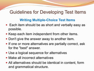 Test Assembling (writing and constructing) | PPTX