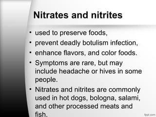 ALLERGY DUE TO FOOD ADDITIVES | PPT