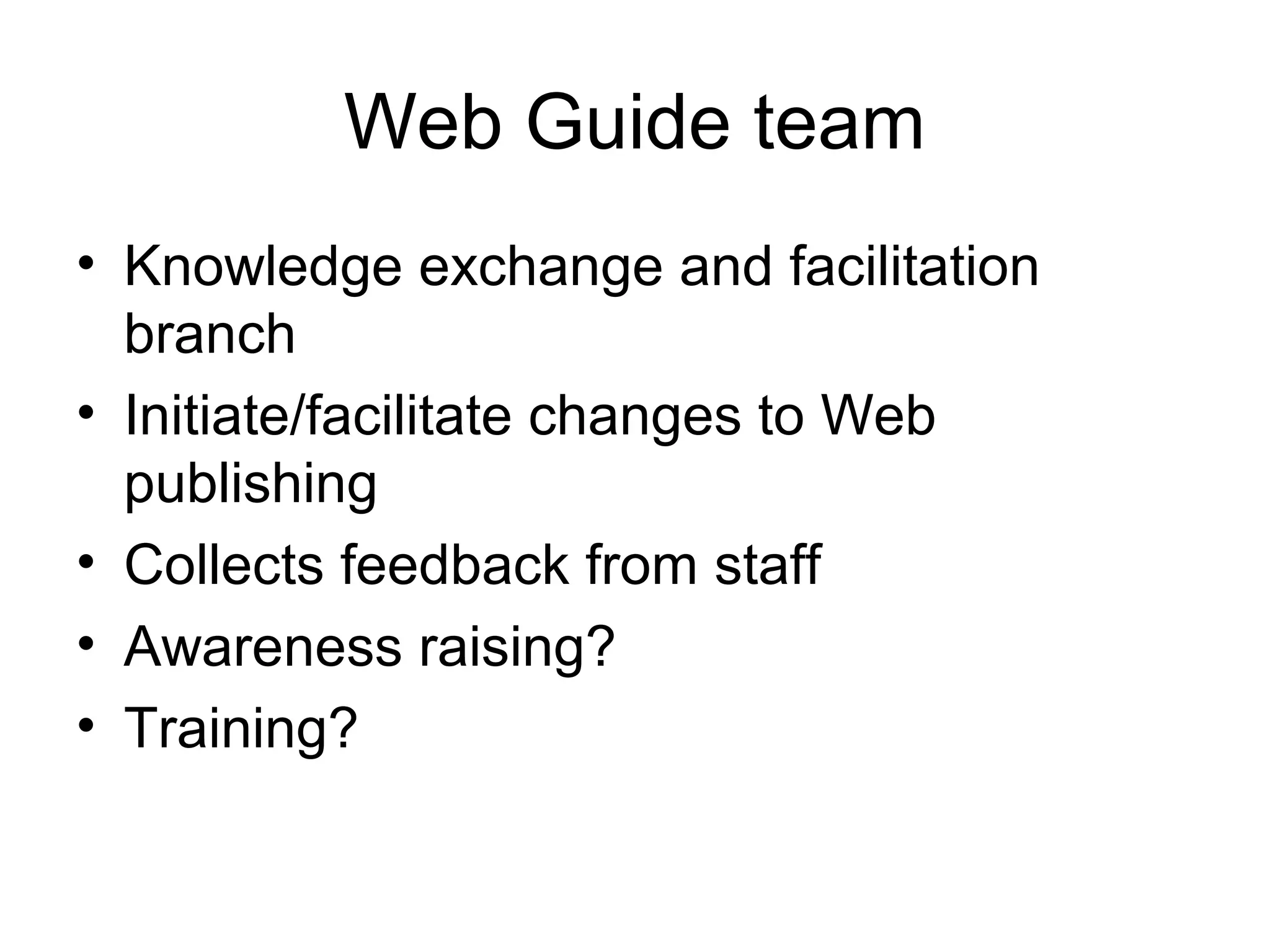 Web4dev 2009 - FAO Speaking Guide | PPT