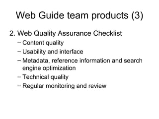 Web4dev 2009 - FAO Speaking Guide | PPT