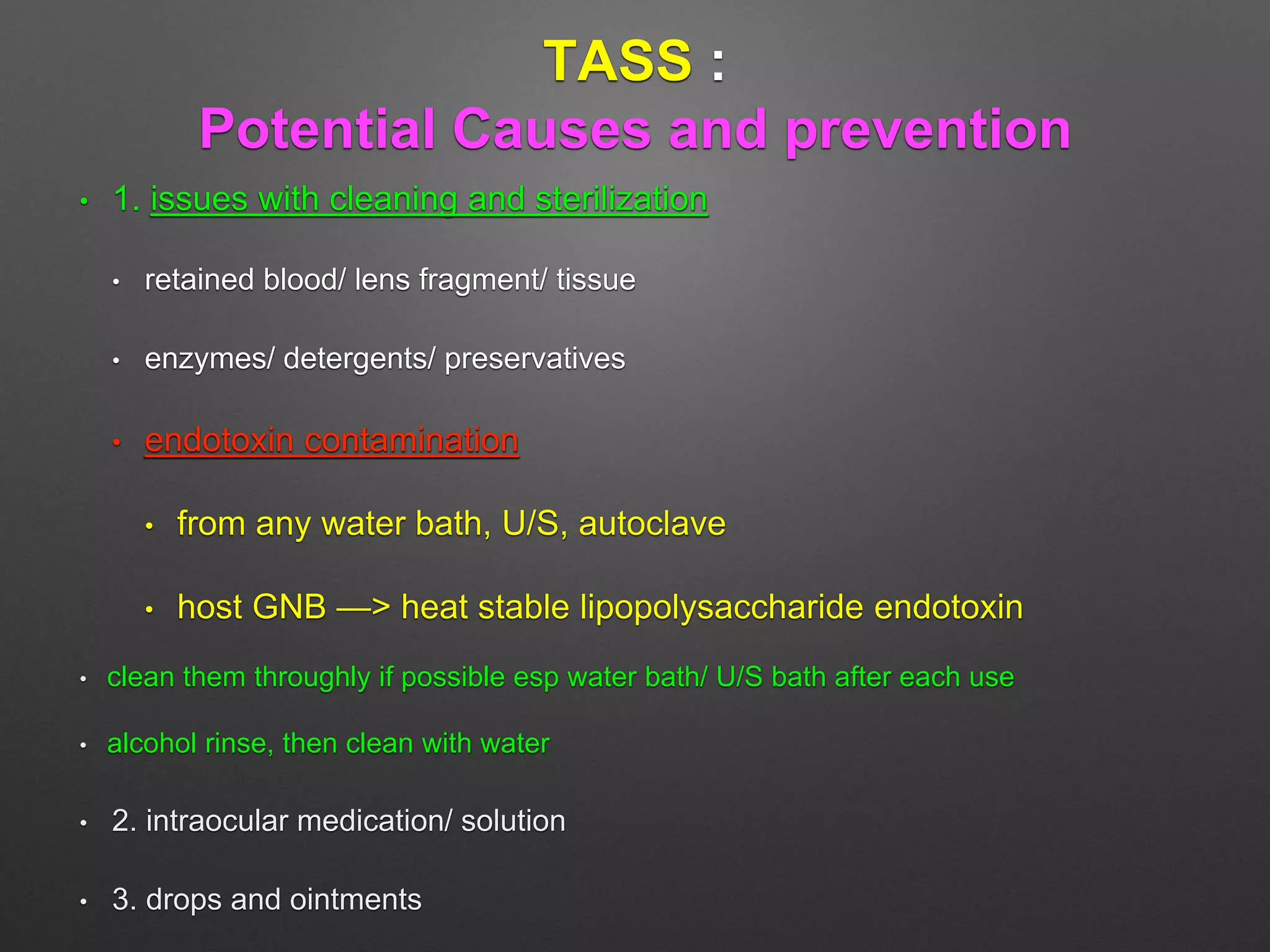 TASS vs Endophthalmitis | PPTX