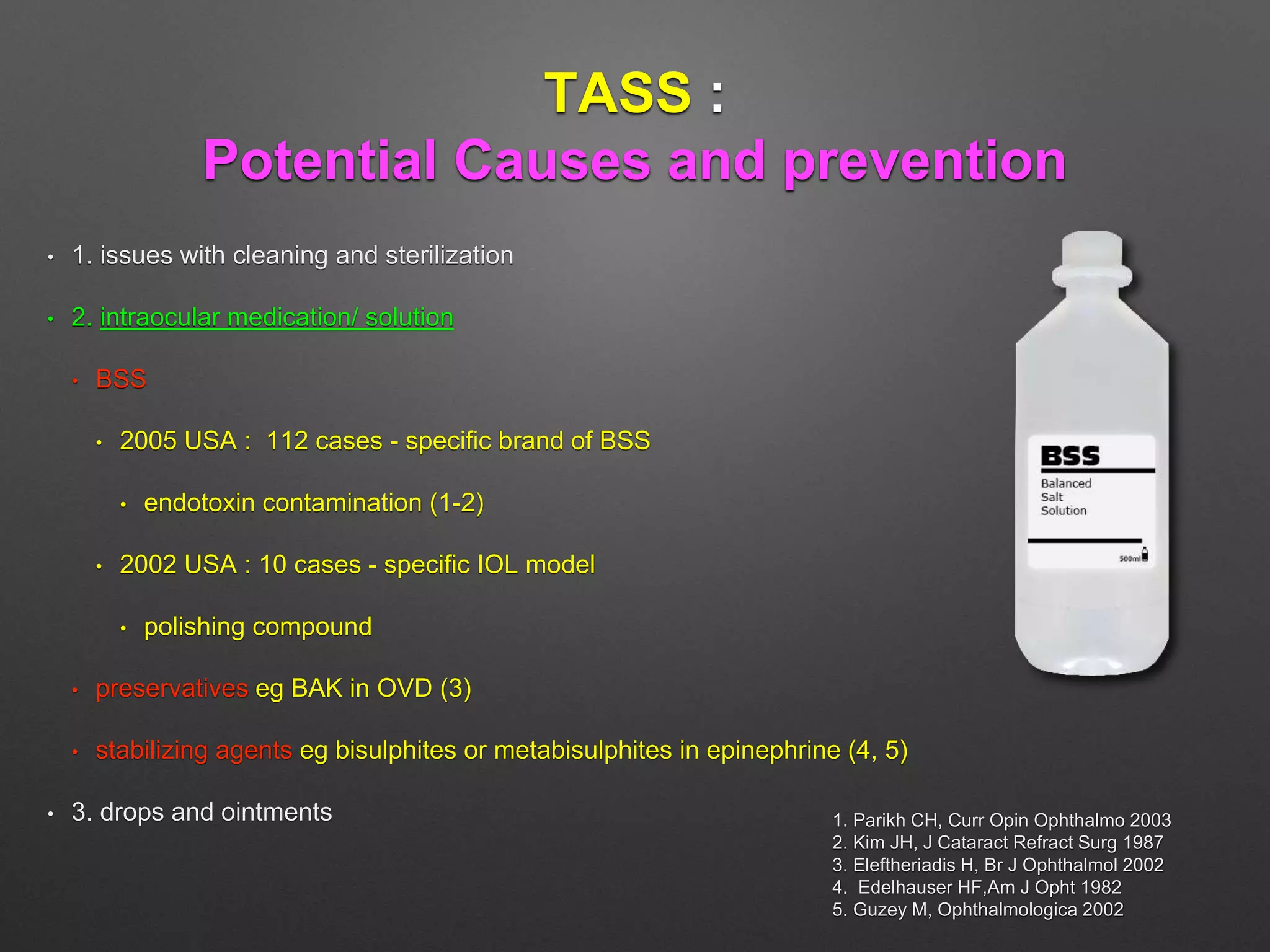 TASS vs Endophthalmitis | PPTX