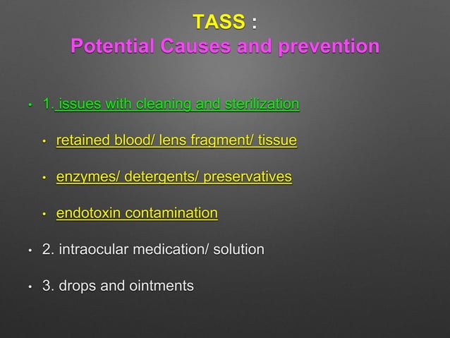 TASS vs Endophthalmitis | PPTX