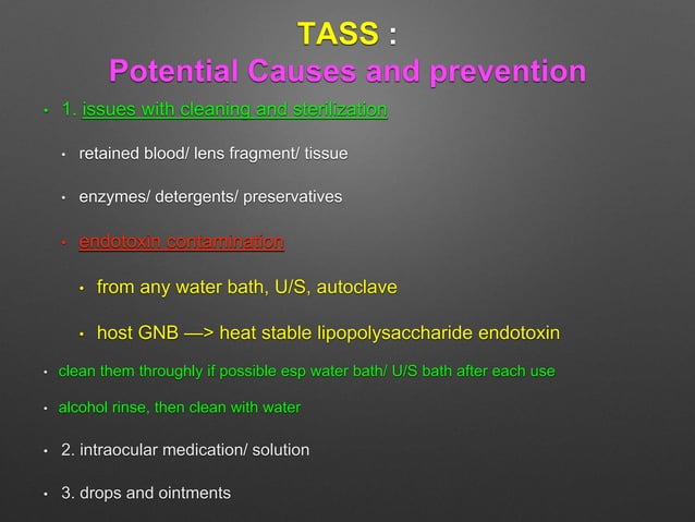 TASS vs Endophthalmitis | PPTX