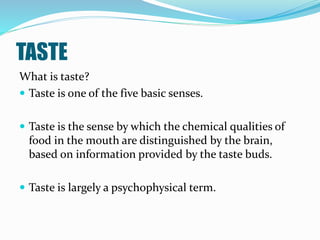 Taste sour and salty | PPT