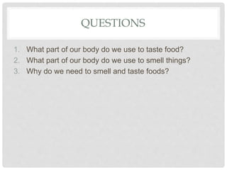 Taste and smell | PPTX