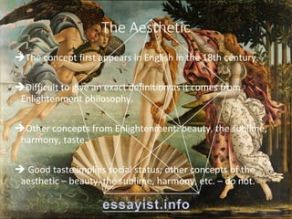 Taste and Superiority in the 18th Century.ppt