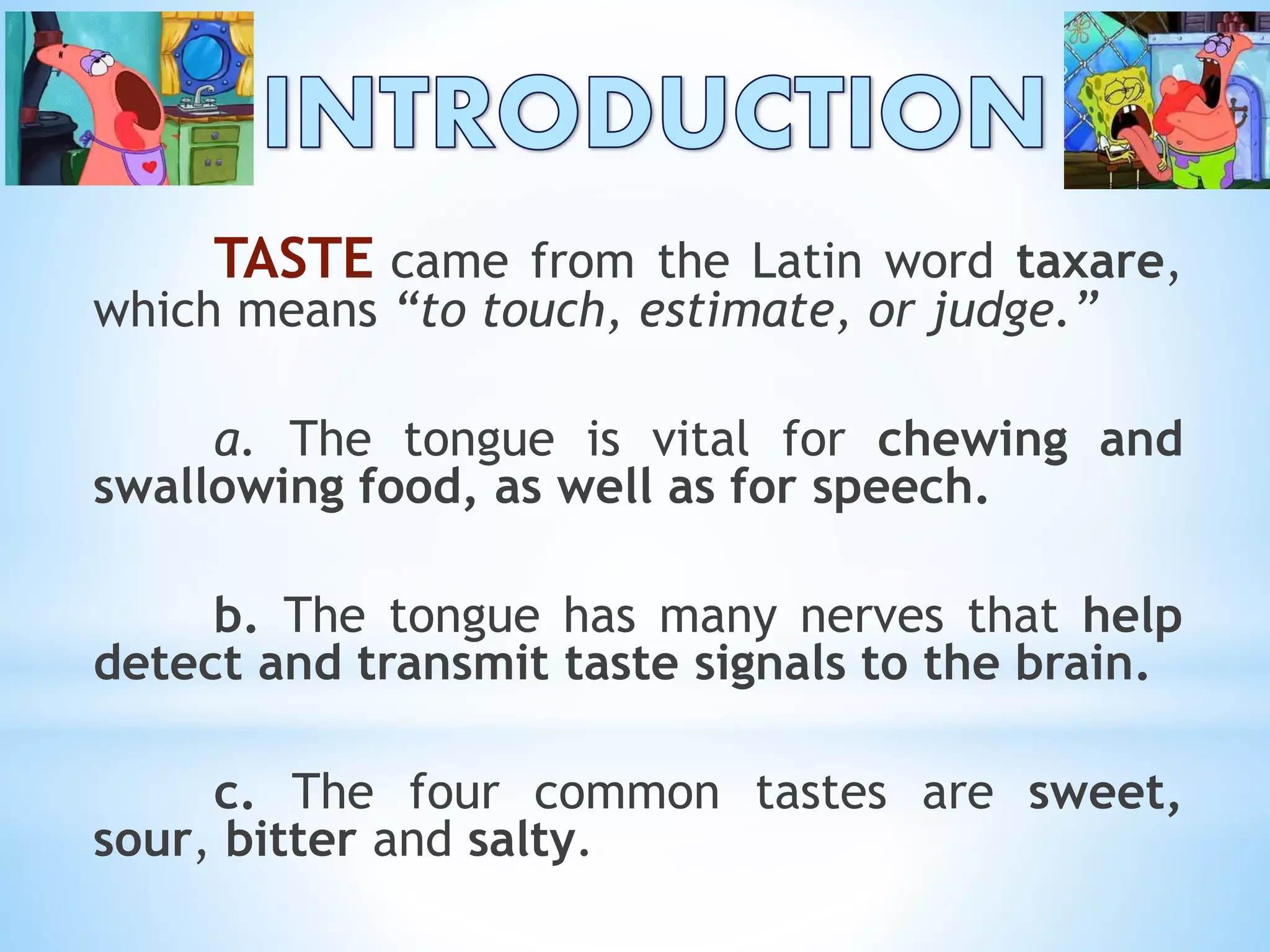 Chemical Sense of Taste | PPTX | Ear, Nose and Throat Conditions ...