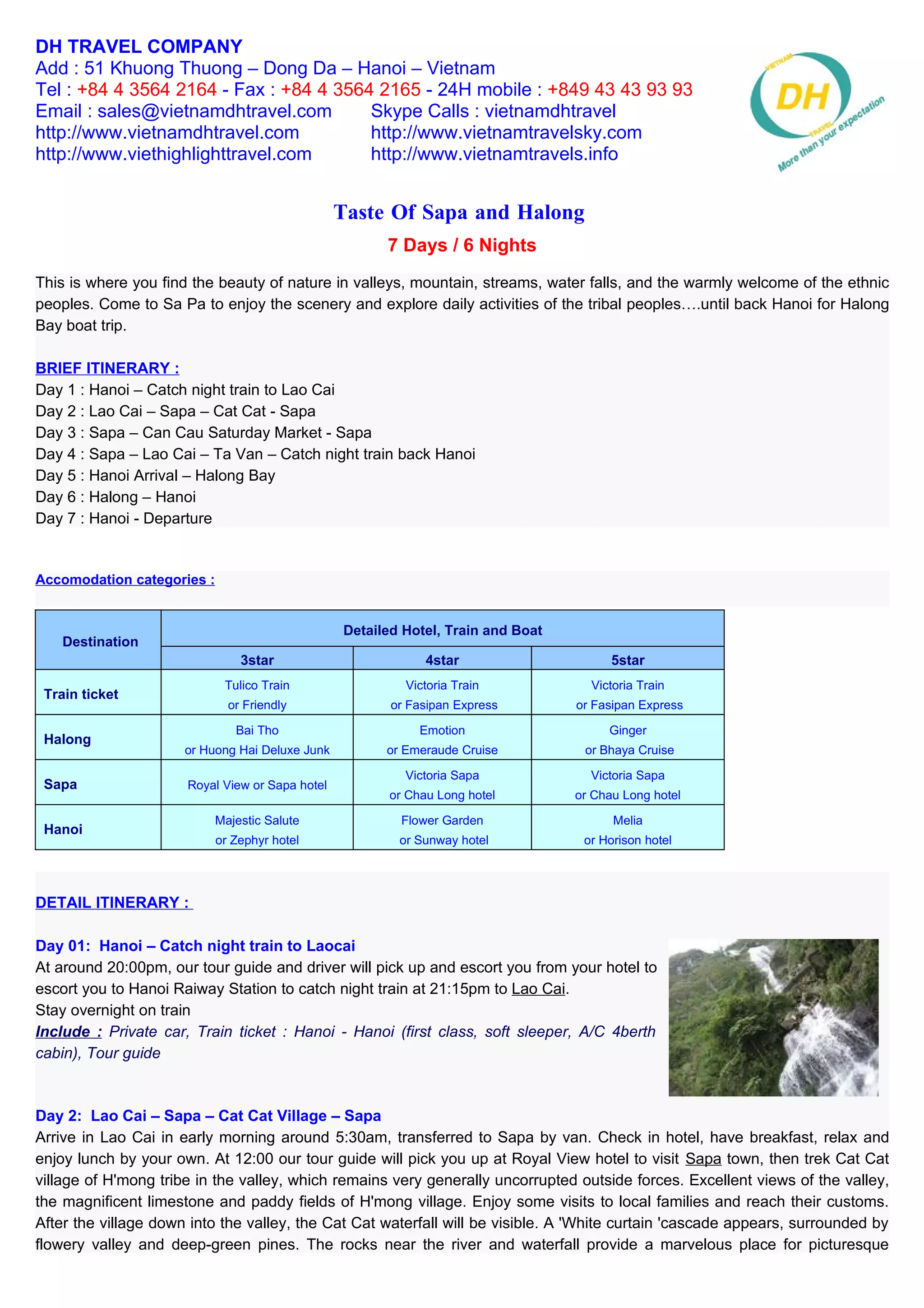 Taste Of Sapa And Halong 7 Days 6 Nights | DOC