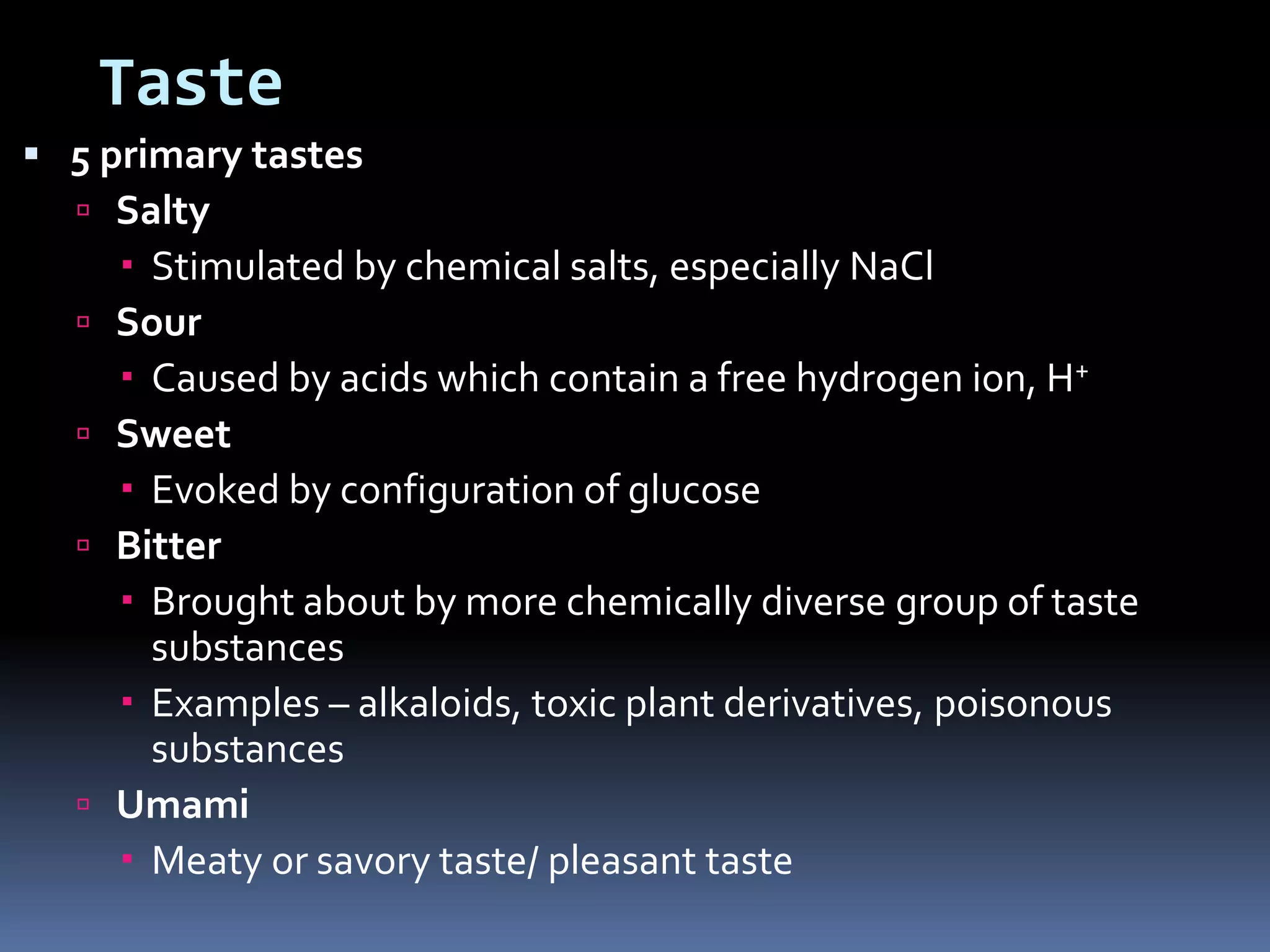 Taste ppt | PPTX