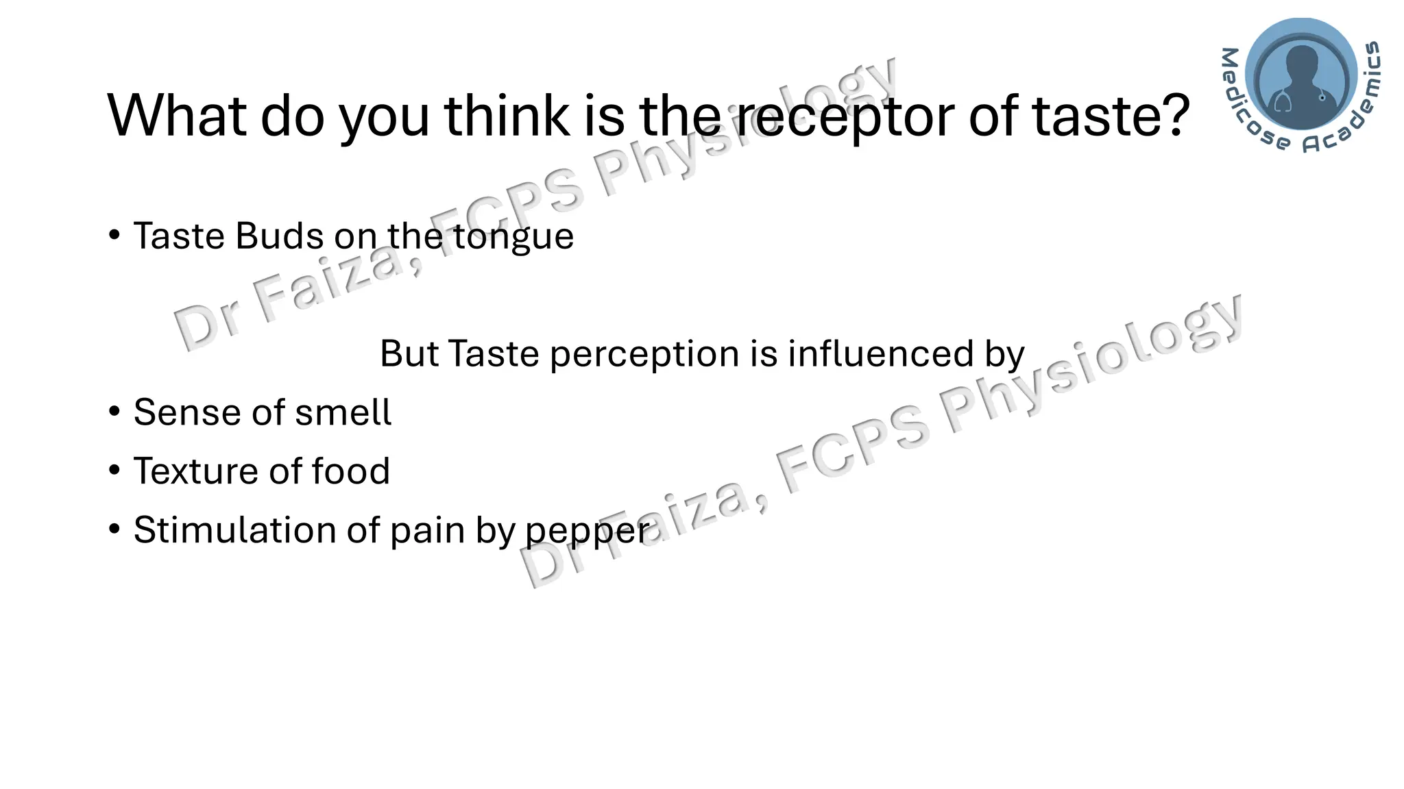 Physiology of Special Chemical Sensation of Taste | PDF