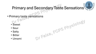 Physiology of Special Chemical Sensation of Taste | PDF