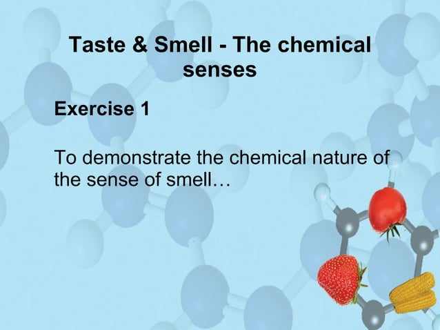 Taste & Smell: The Chemical Senses, meetforeal | PPT