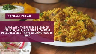 Delicious Indian Wedding Food Menu | PDF
