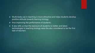 the use of multimedia in teaching | PPTX