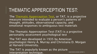Thimatic apperception test | PPTX