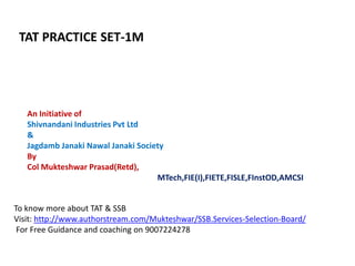 TAT PRACTICE SET-1M | PPTX