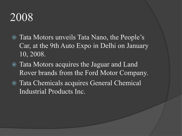 Tata group of companies &buisness leading tycoon o | PPTX | Automotive ...