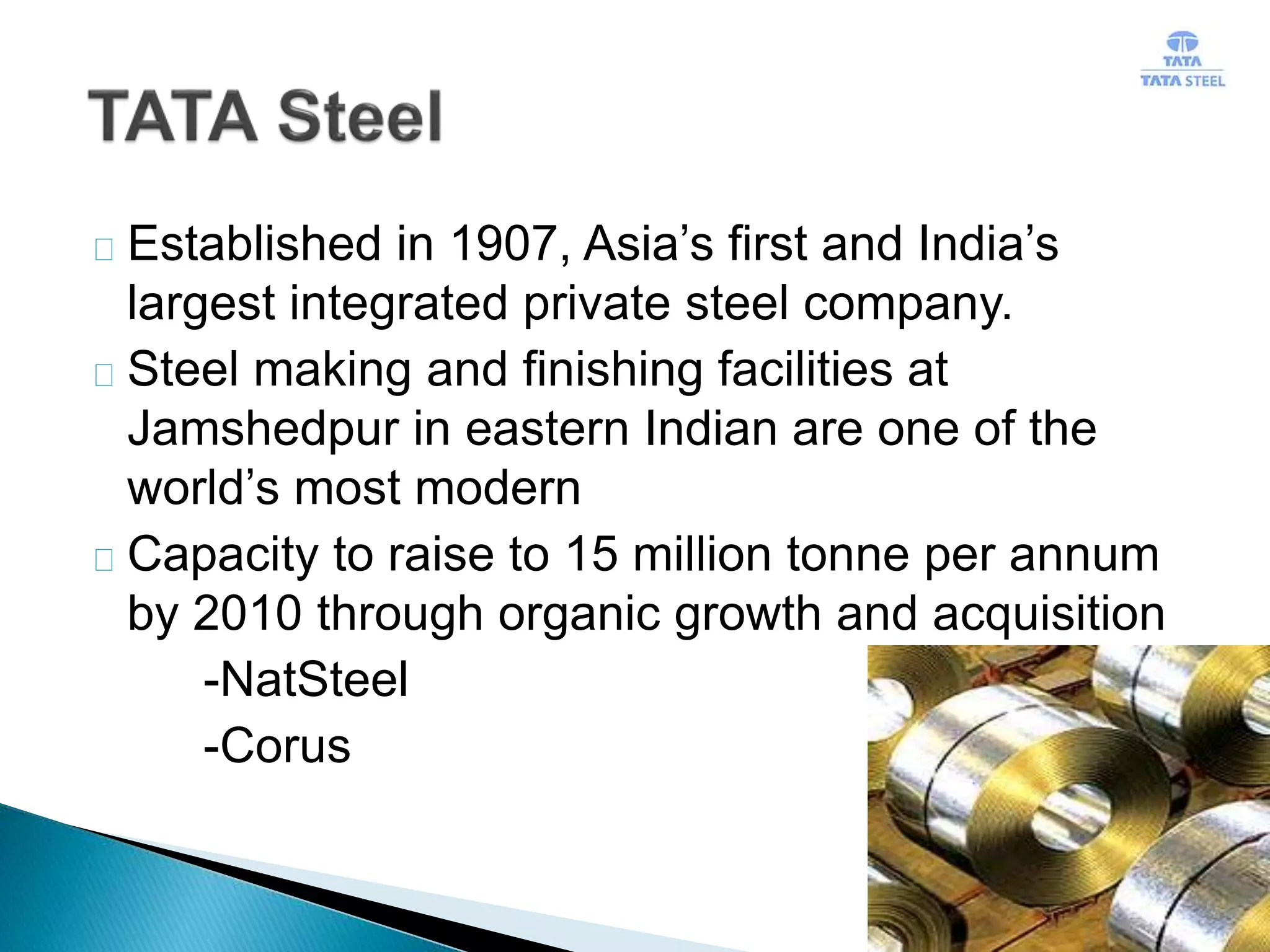 Tata steel ppt | PPTX