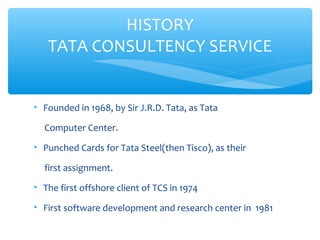 TATA CONAULTENCY SERVICES (TCS) | PPT