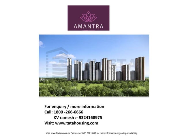Tata amantra brochure 3151 Favista Real Estate | PPT