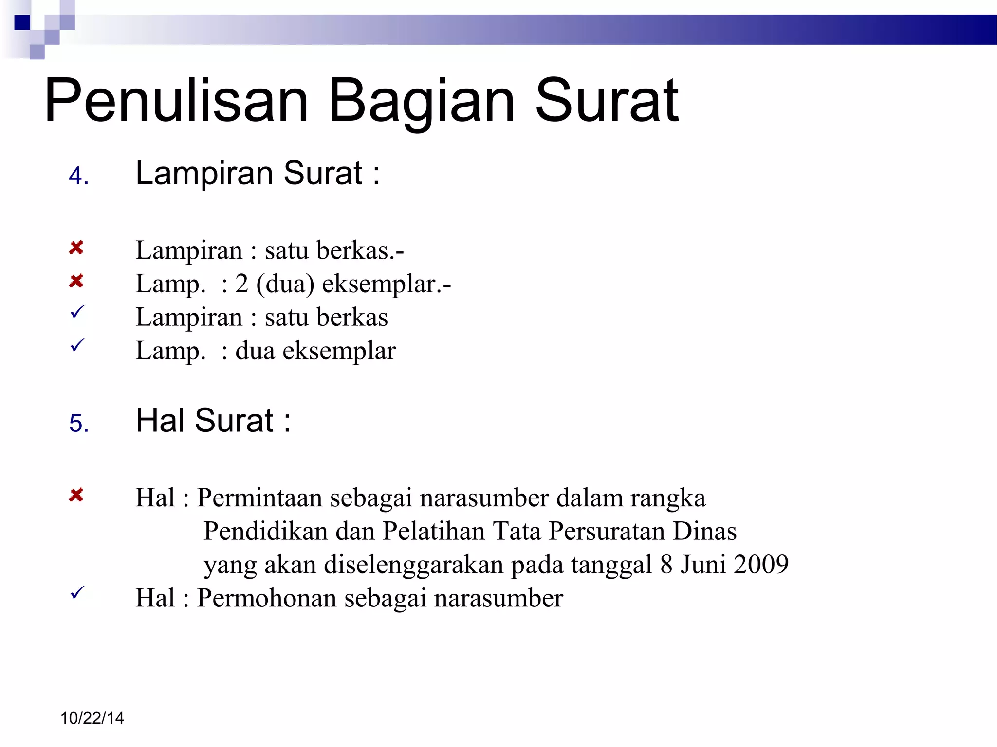 tata cara pembuatan surat dinas | PPT